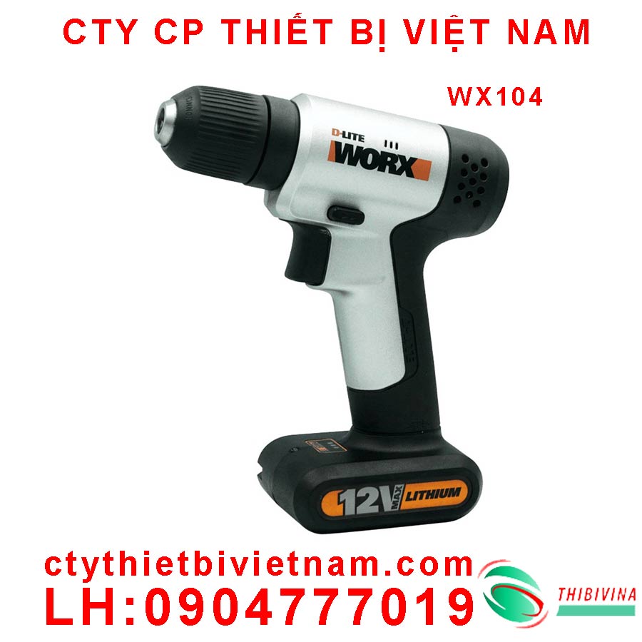 Máy khoan vặn vít dùng pin Li-ion 12V Worx Orange WX104